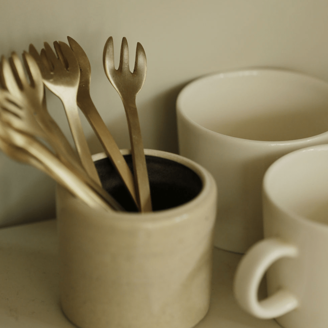 Brass Dessert Fork | Hello Norden