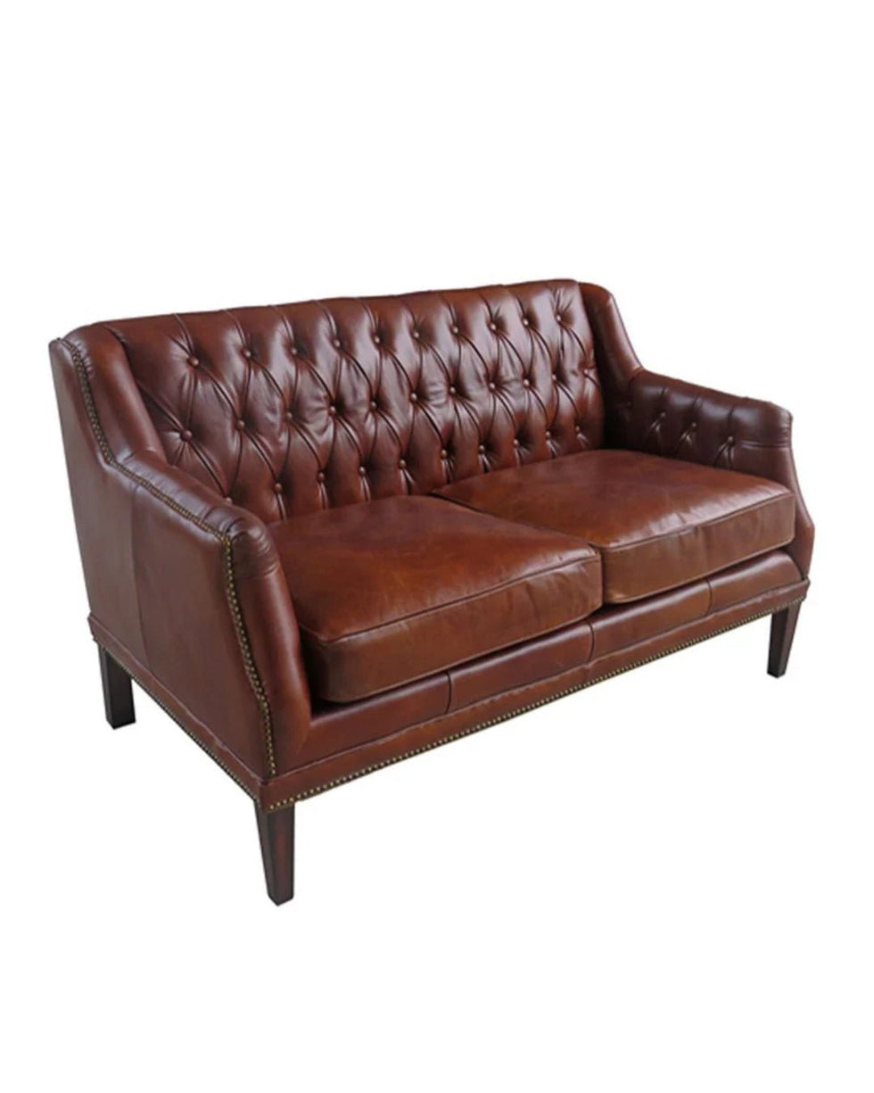 Alma | Leather Chesterfield Loveseat | Hello Norden