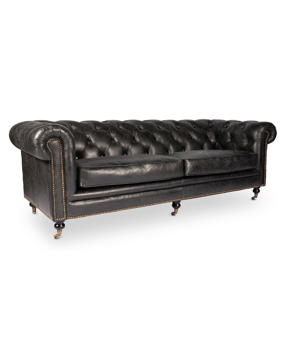 Brown Leather Chesterfield Sofa - Chesterfield Tufted | Hello Norden
