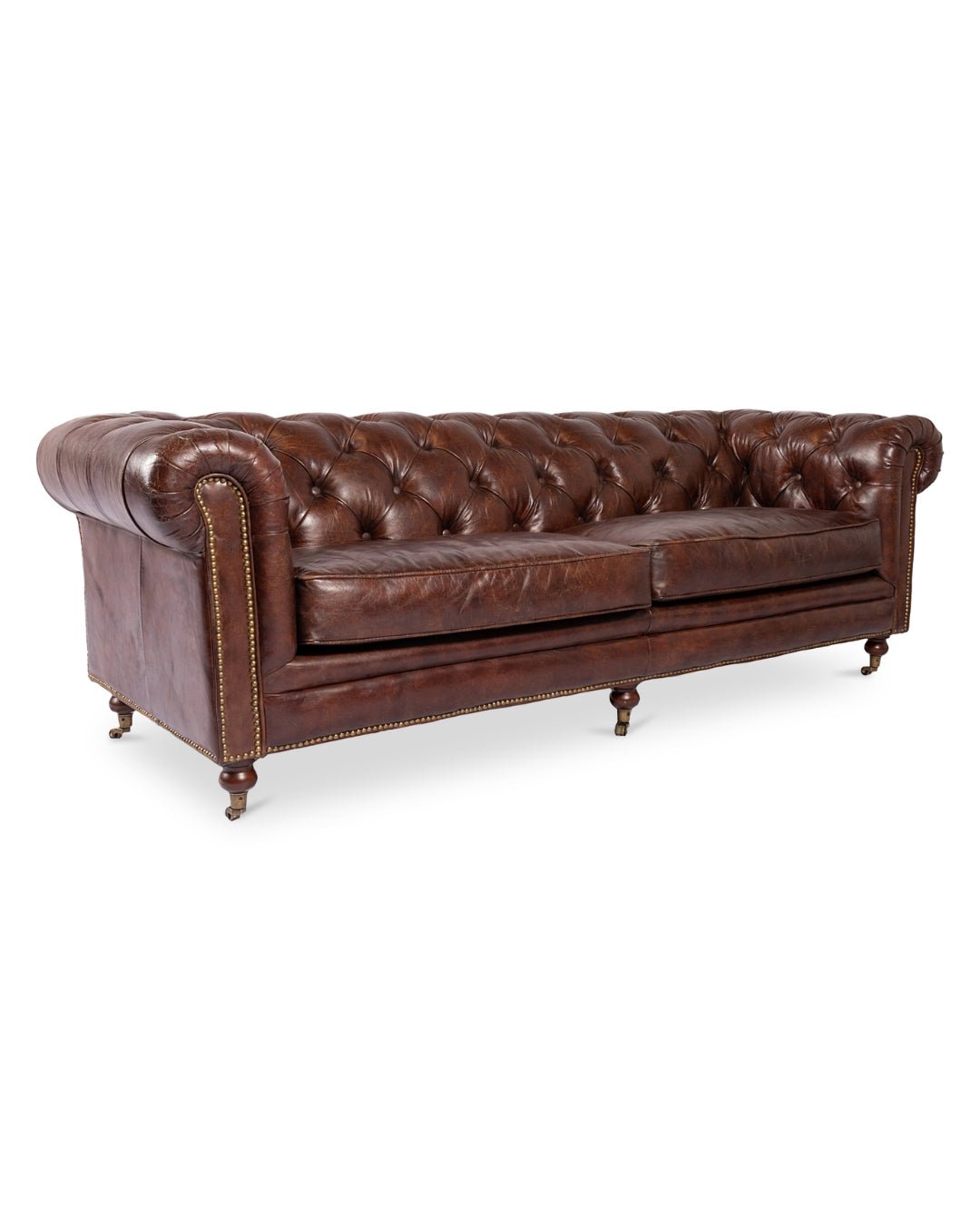 Brown Leather Chesterfield Sofa - Chesterfield Tufted | Hello Norden