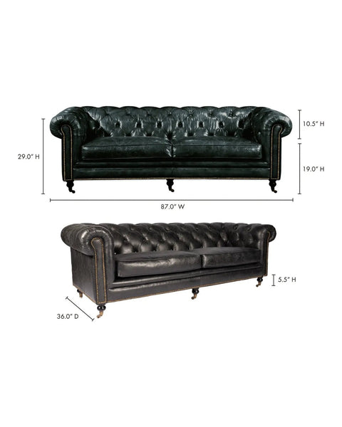 Brown Leather Chesterfield Sofa - Chesterfield Tufted | Hello Norden