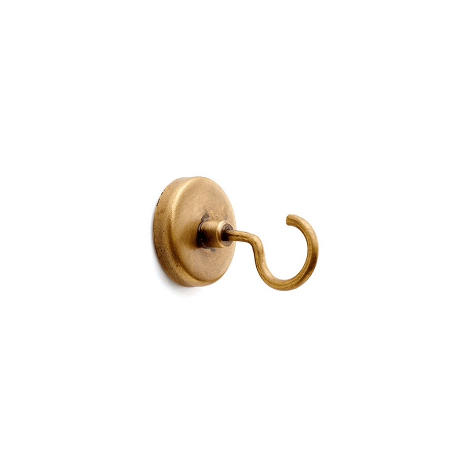 Magnetic S-Shaped Unlacquered Brass Hook | Hello Norden