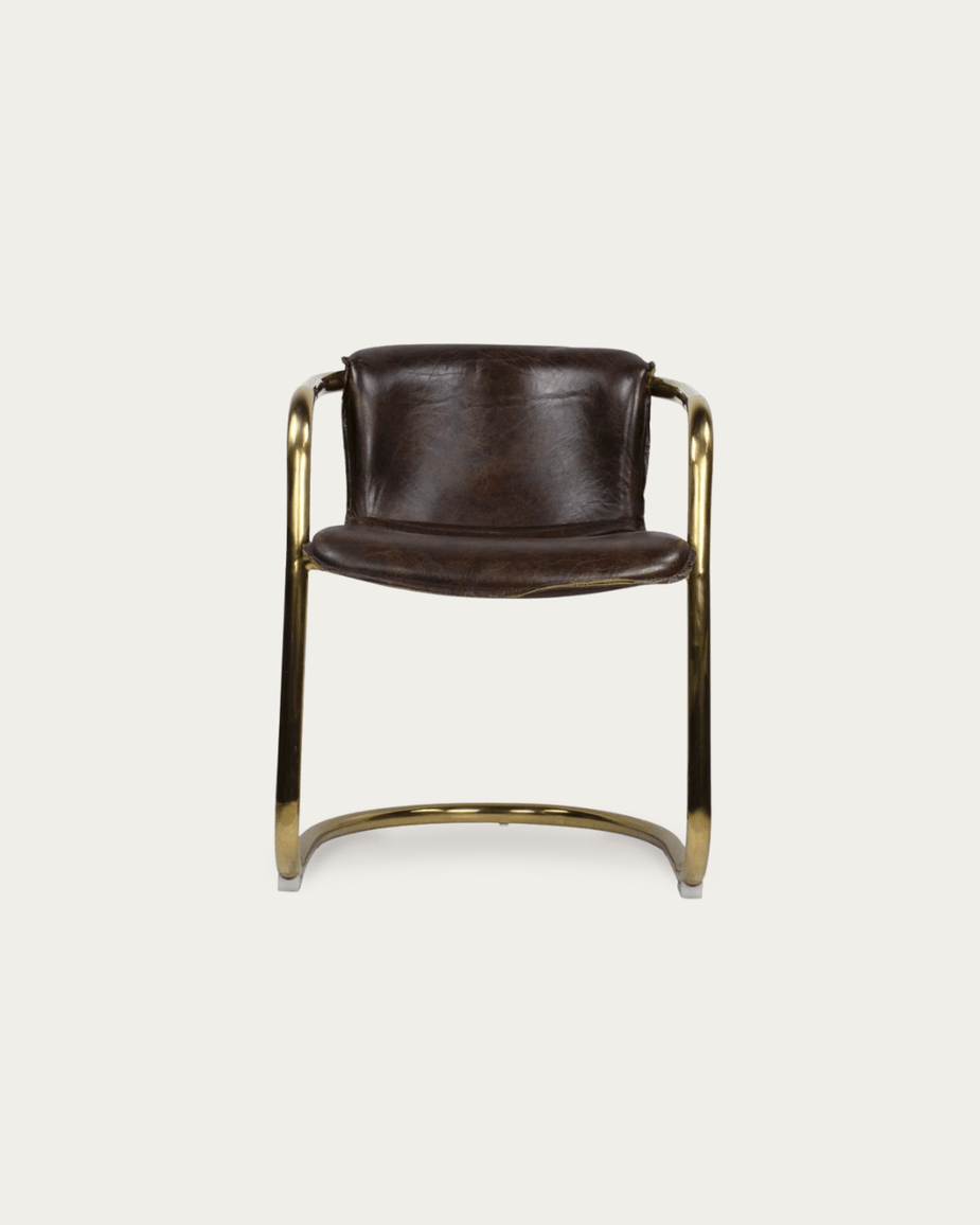 Ingma Brass Leg Dining Chair | Hello Norden