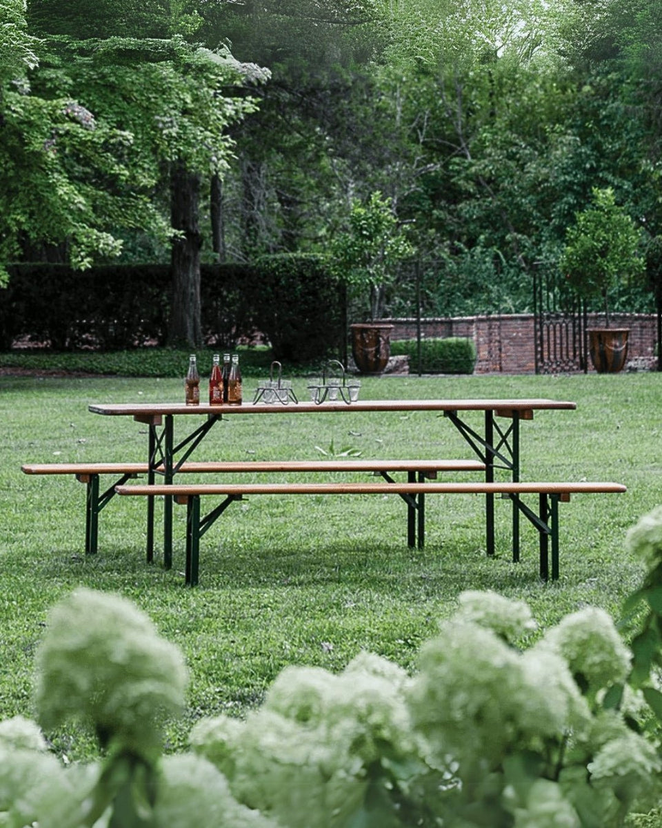 Melker Vintage Beer Garden Picnic Table | Hello Norden