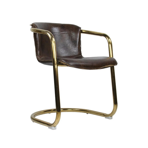 Ingma Brass Leg Dining Chair | Hello Norden